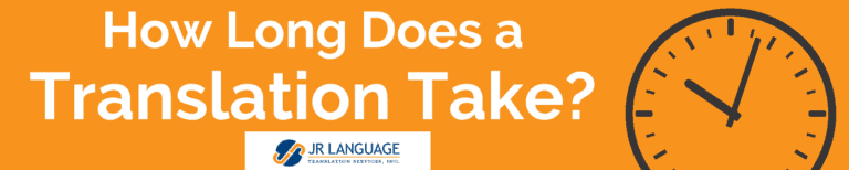 Translation Services project time for completion